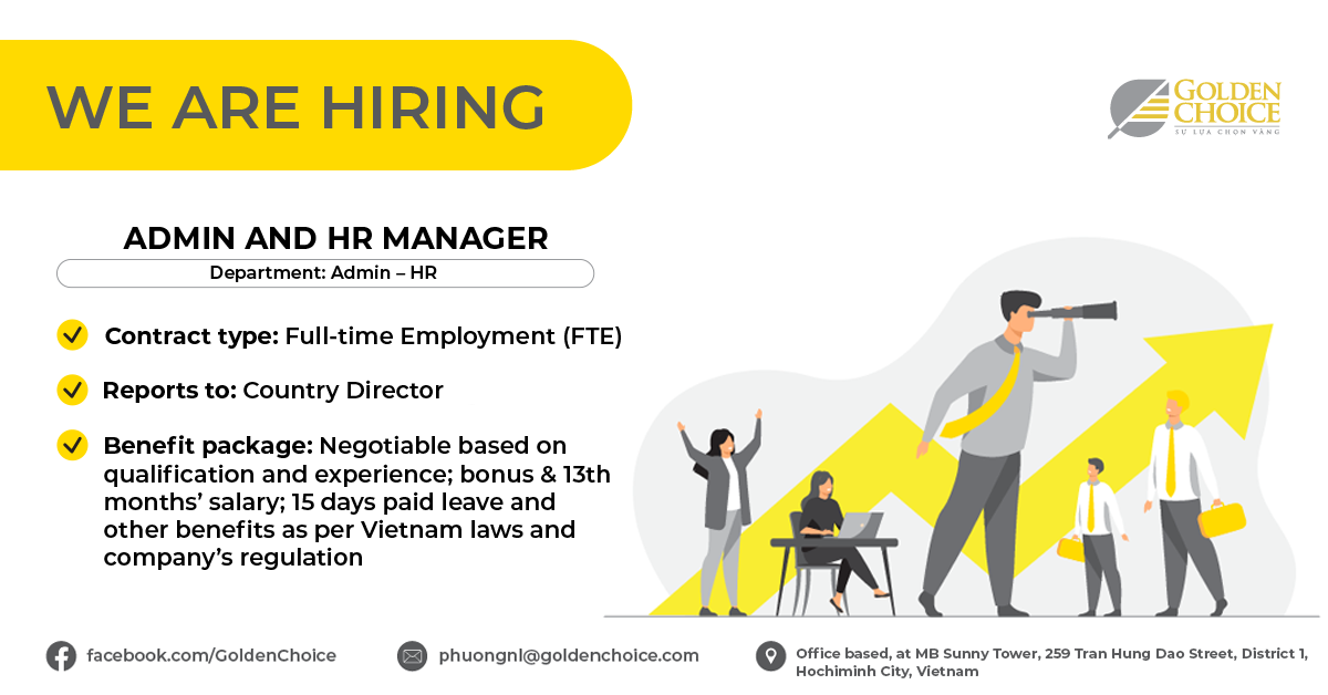 Admin and HR Manager | Golden Choice